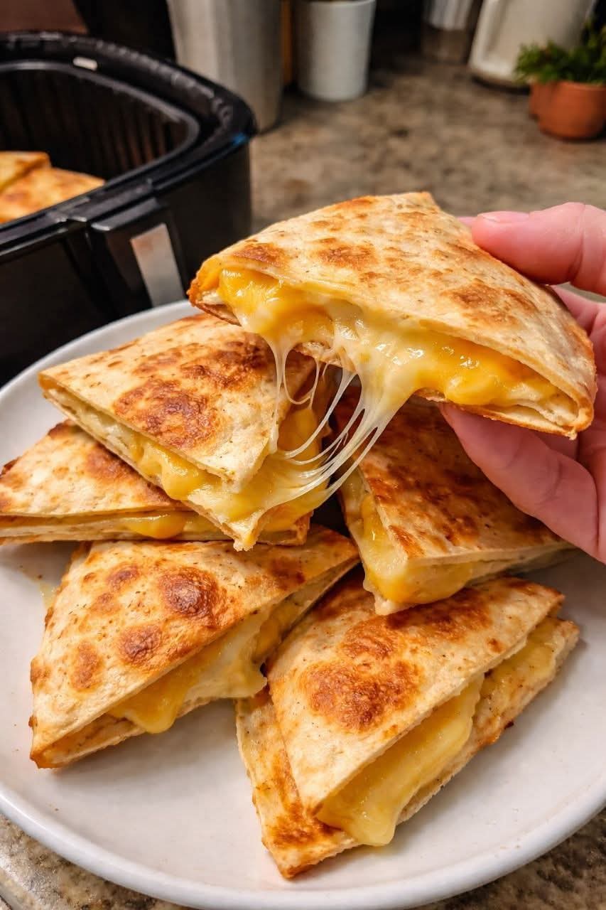 Cheesy Air Fryer Quesadilla Triangles – Cookbook